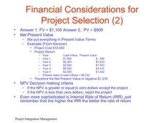 Ed4 P4 Project Integration Management | PPT