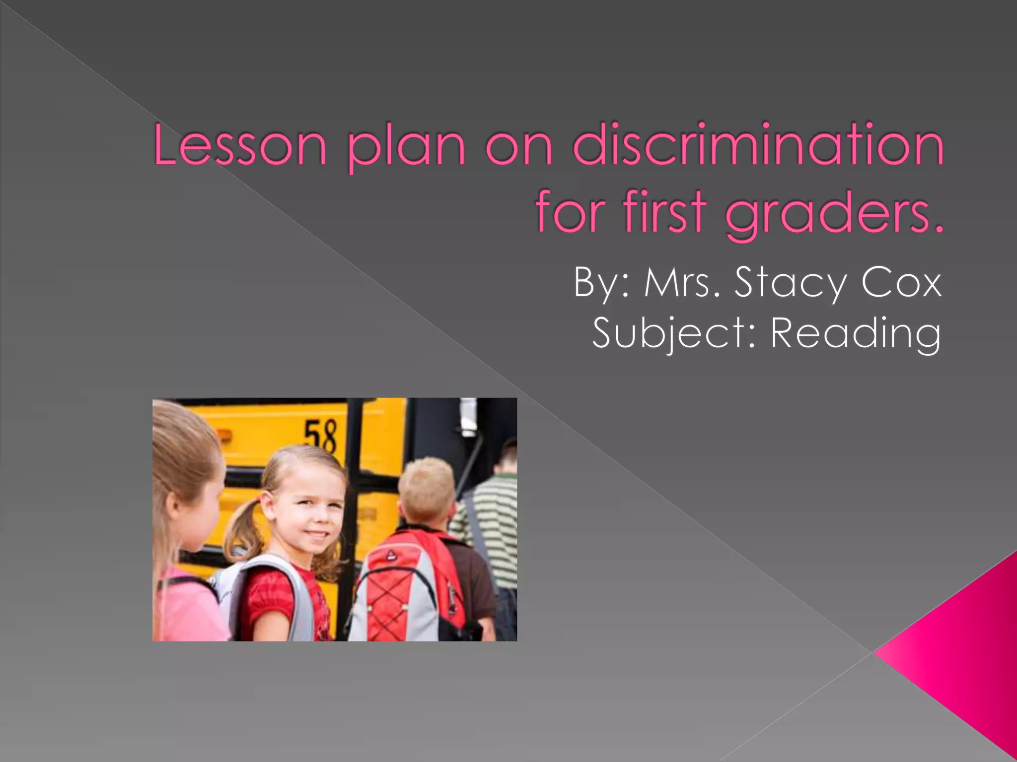 Multicultural Lesson Plan for 1st Grade | PPTX