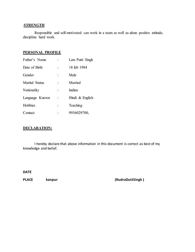 Rudra Singh Resume | PDF