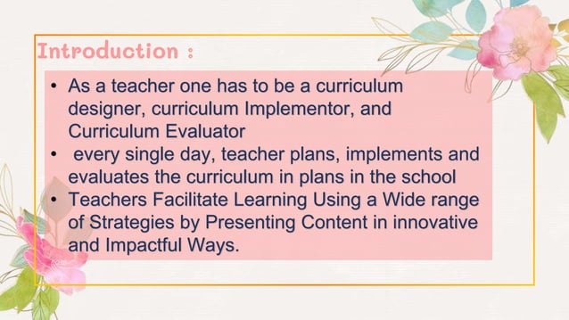 Ed 54 crafting the curriculum teacher as a designer | PPTX