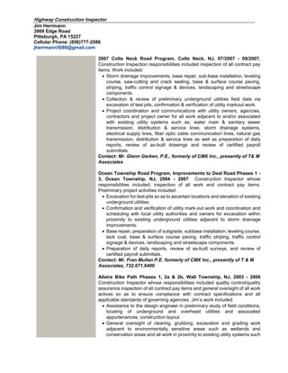 Resume and Project History - Jim Herrmann (Rev. 05-11-2016) | PDF