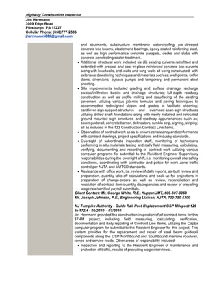 Resume and Project History - Jim Herrmann (Rev. 05-11-2016) | PDF