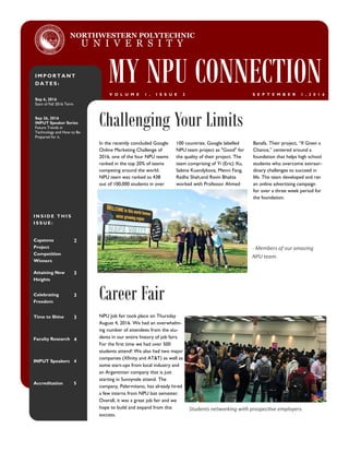 NPU Vol 1 Issue 2 | PDF | Job Fairs | Job Search