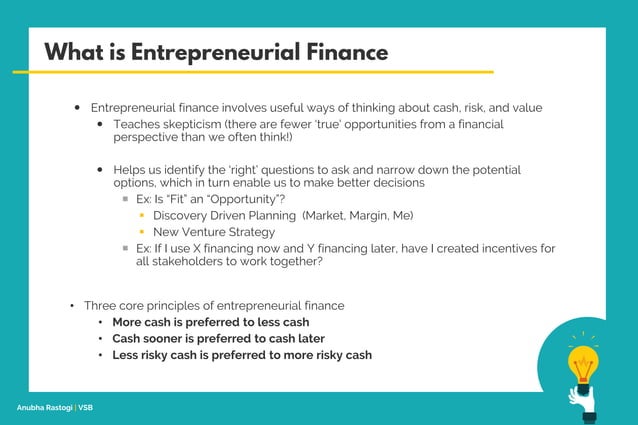 Introduction to entrepreneurial finance | PDF