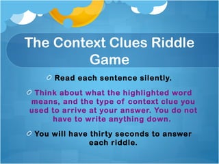 Context clues | PPT