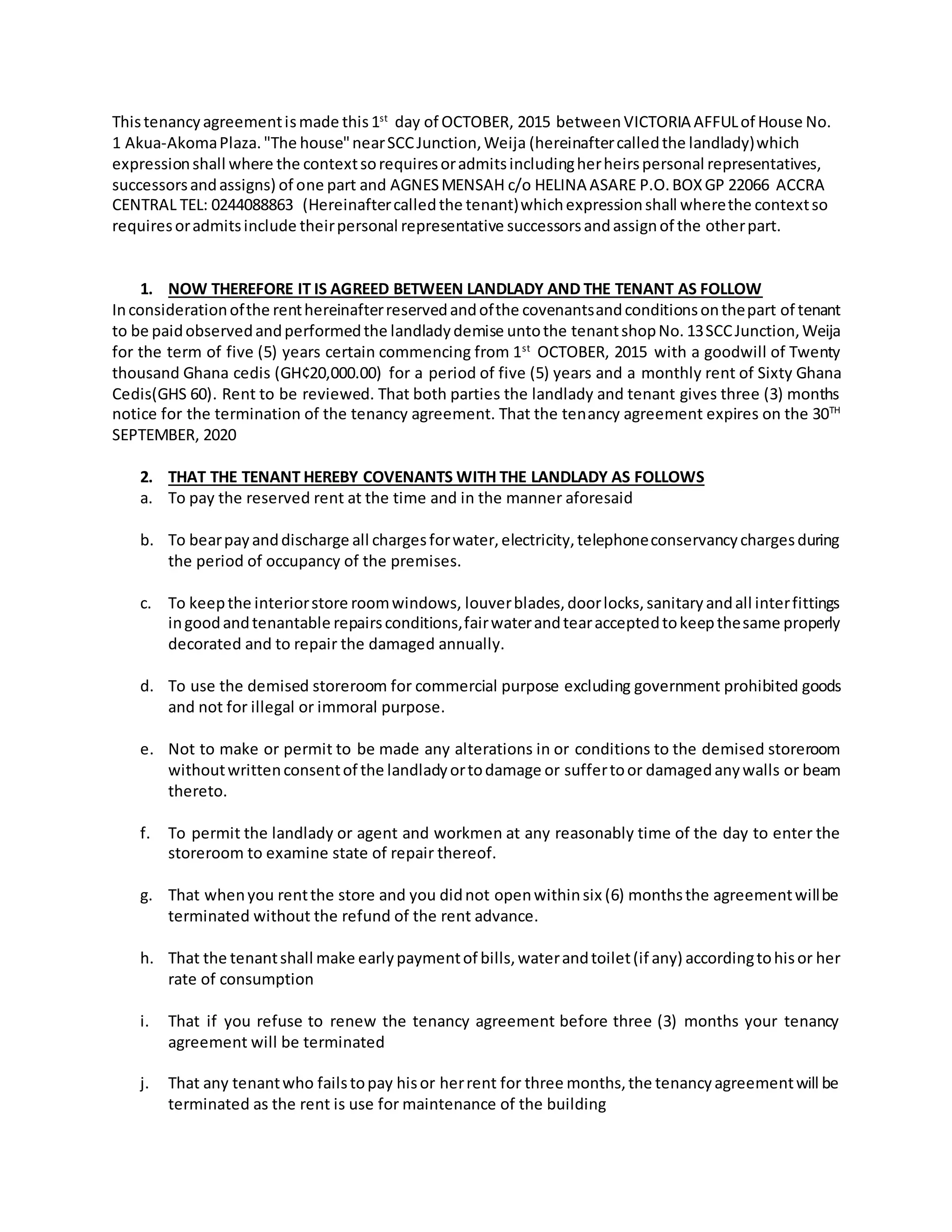 TENANCY AGREEMENT AGNES | DOCX