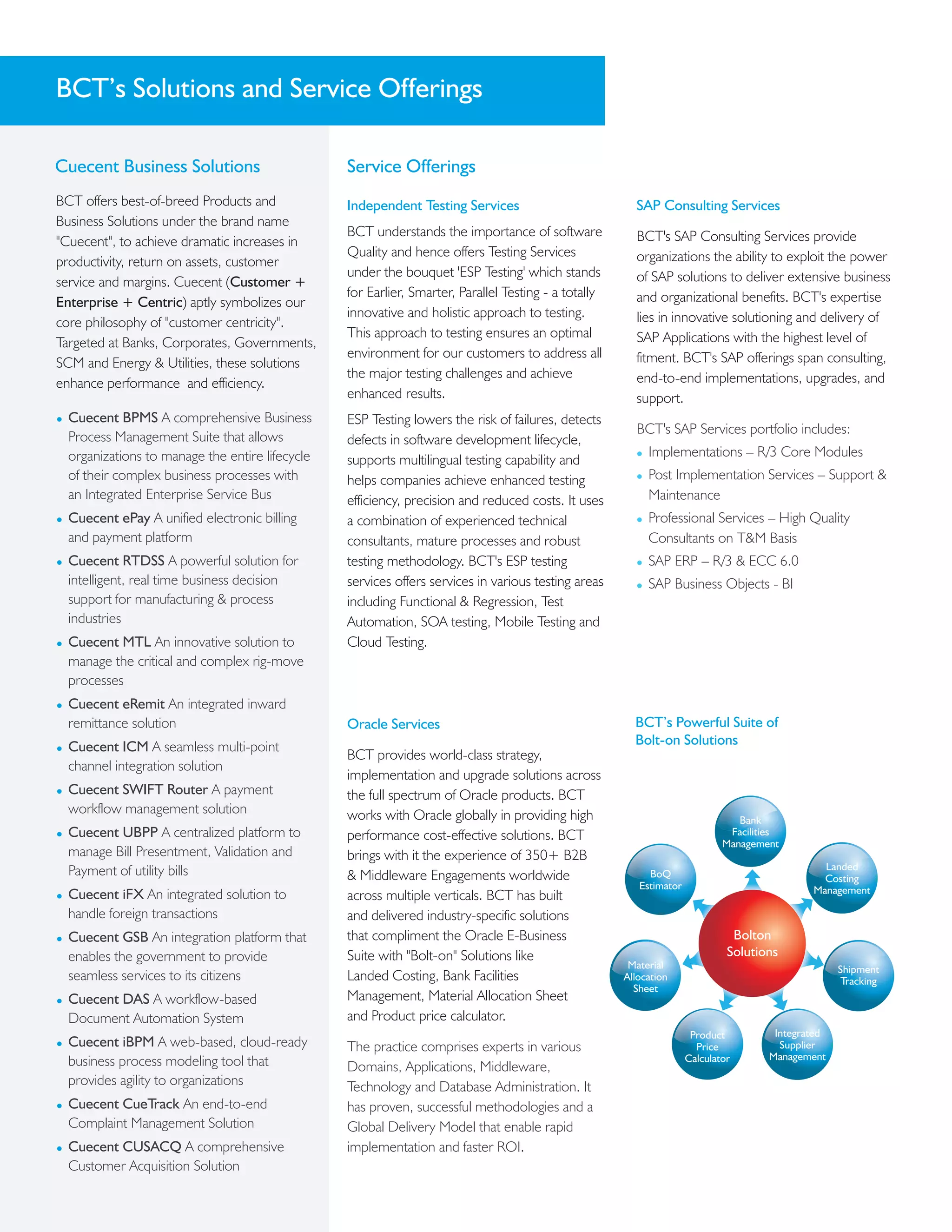 BCT - Corporate Brochure | PDF