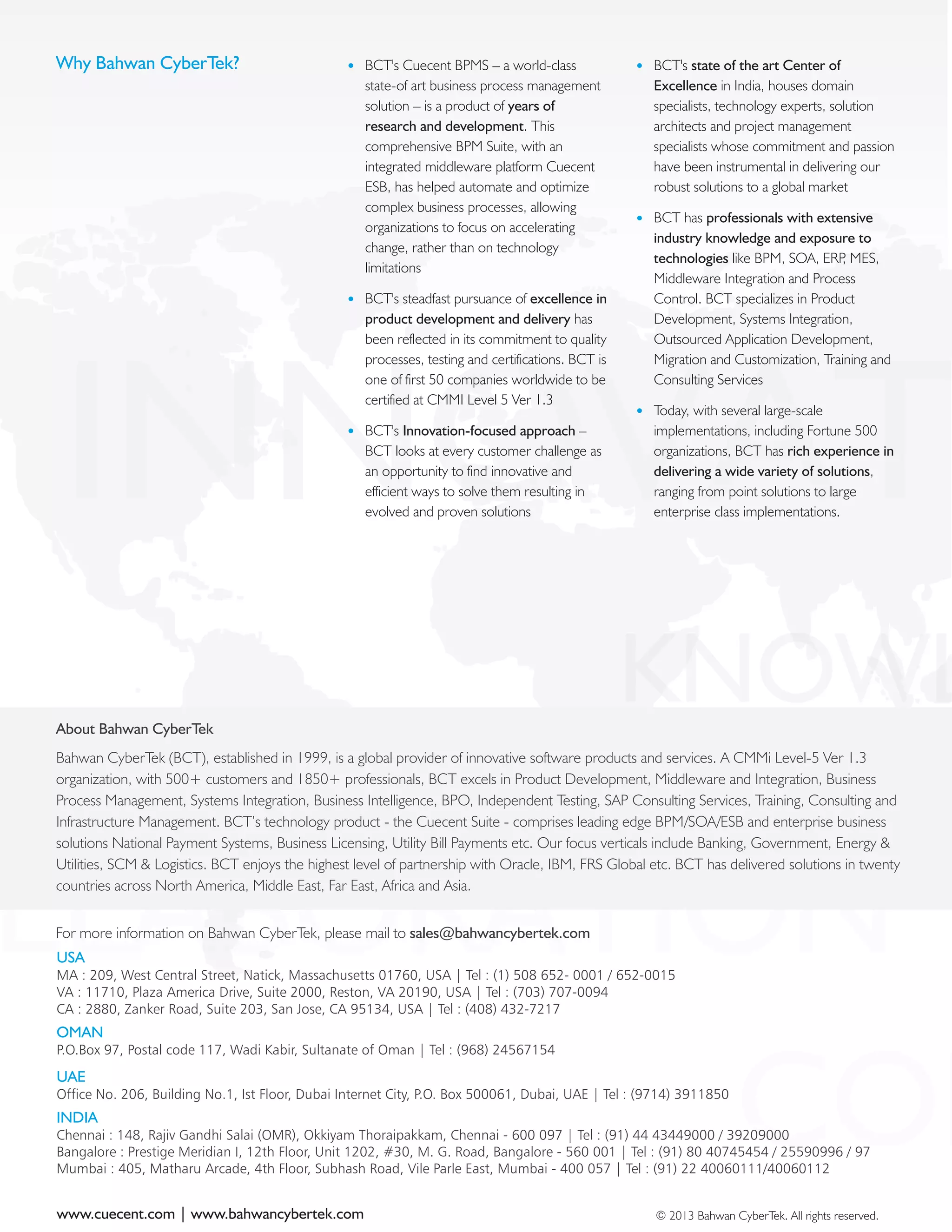 BCT - Corporate Brochure | PDF