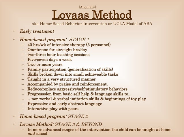 O. Ivar Lovaas Model of ABA: What is it? | PPT | Special Education ...