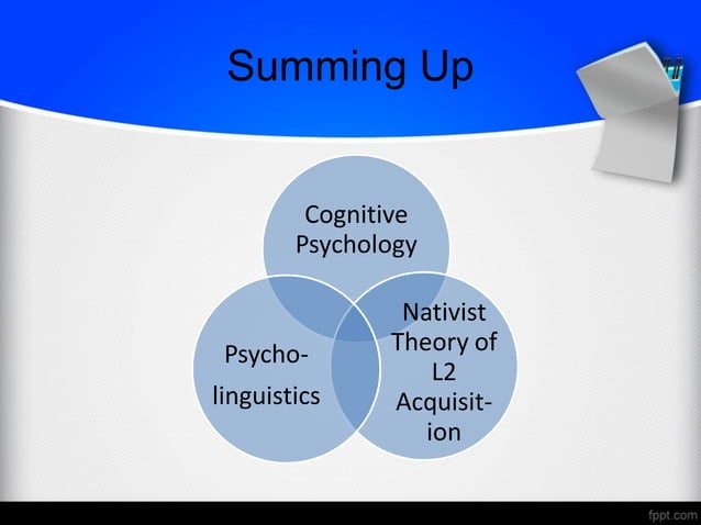 Ed661 cognitive psychology and chomskyan linguistics | PPT