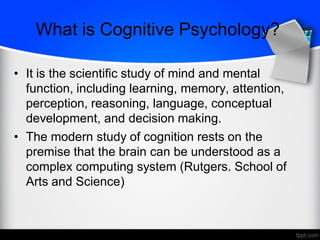 Ed661 cognitive psychology and chomskyan linguistics | PPT