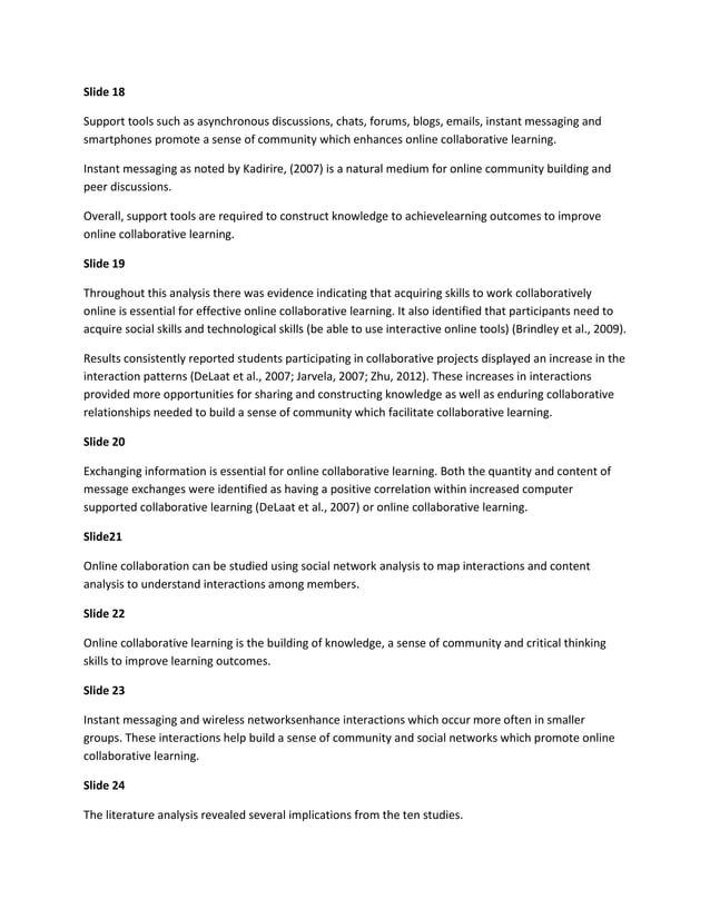 Online Collaborative Learning Script | DOCX