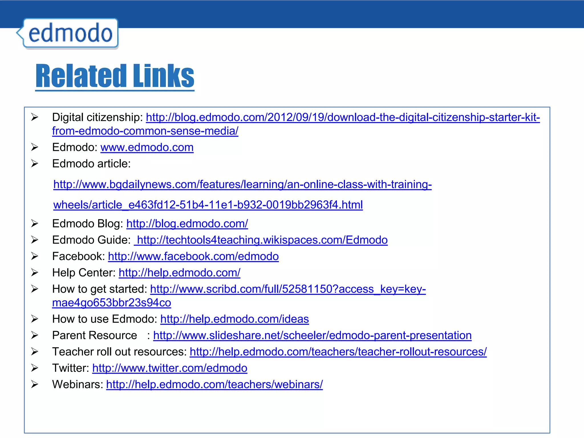 Ed6620 edmodo presentation | PPT