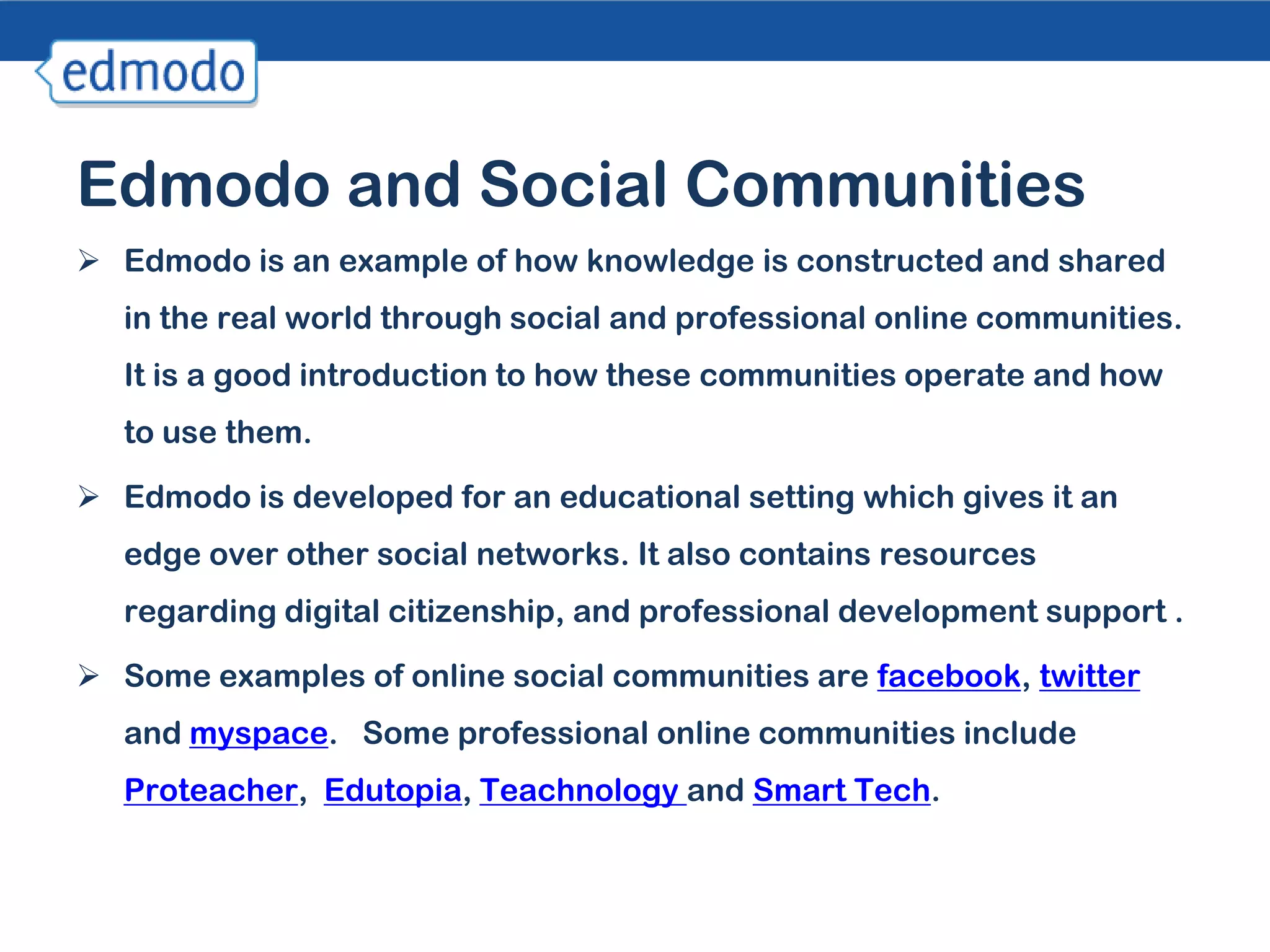 Ed6620 edmodo presentation | PPT