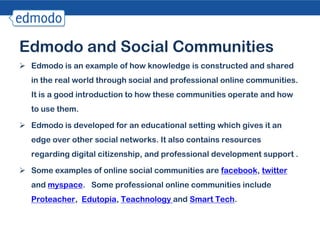 Ed6620 edmodo presentation | PPT
