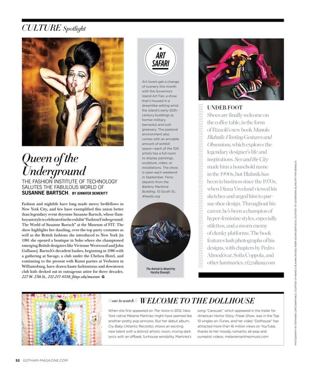 Gotham_Culture_Spotlight_Sept15 | PDF | Museums & Galleries | Attractions