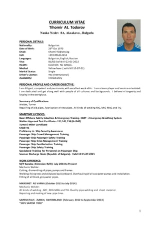 Tihomir Todorov CV 1 | DOCX