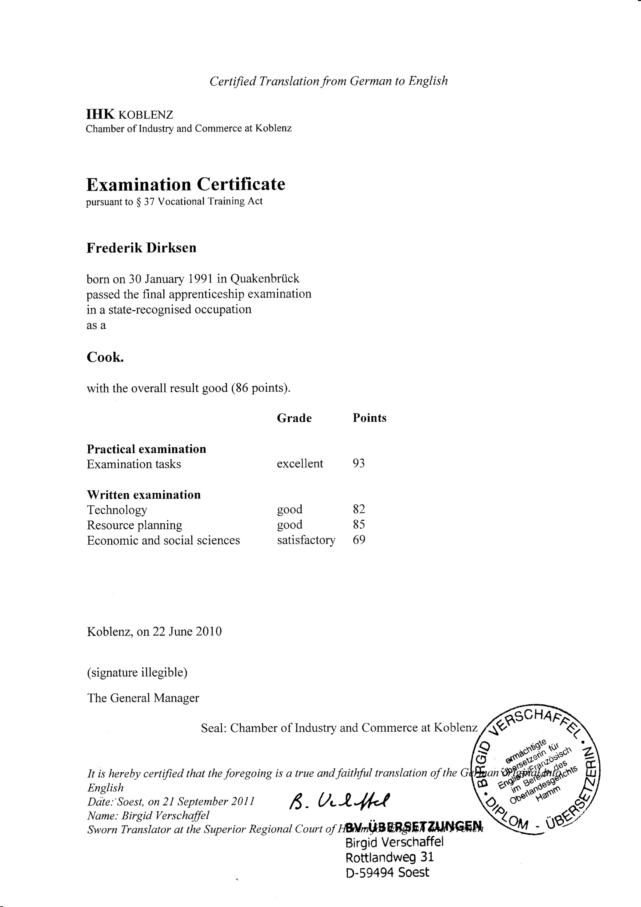Examination Certificate | PDF