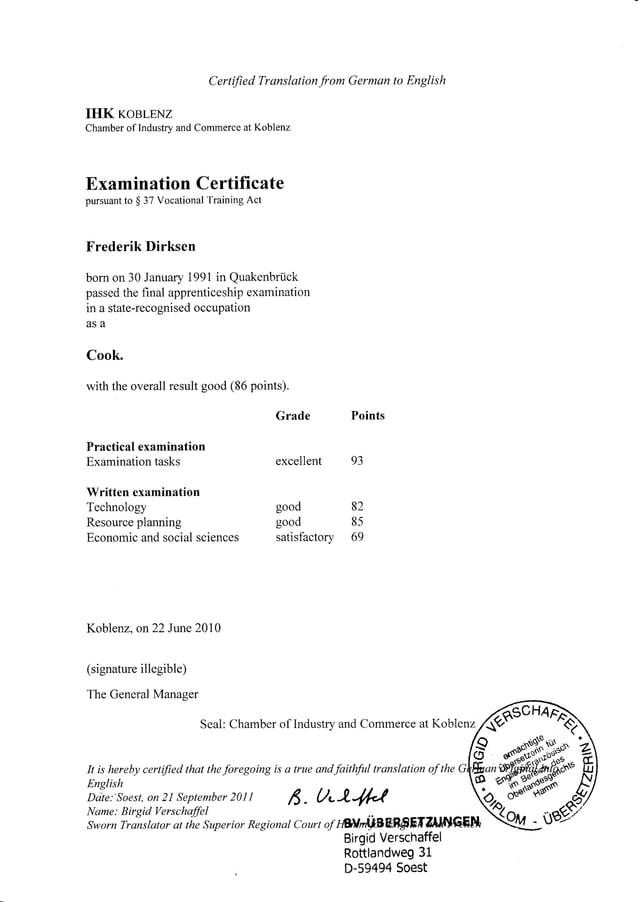 Examination Certificate | PDF