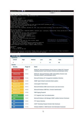 Vulnerability Assessment Report | PDF