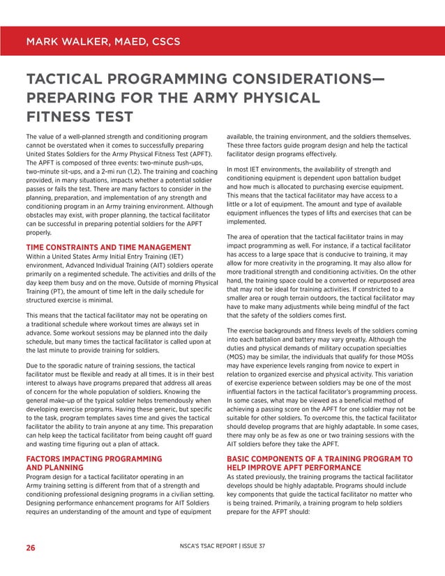 tactical_programming_considerations | PDF | Physical Therapy | Wellness