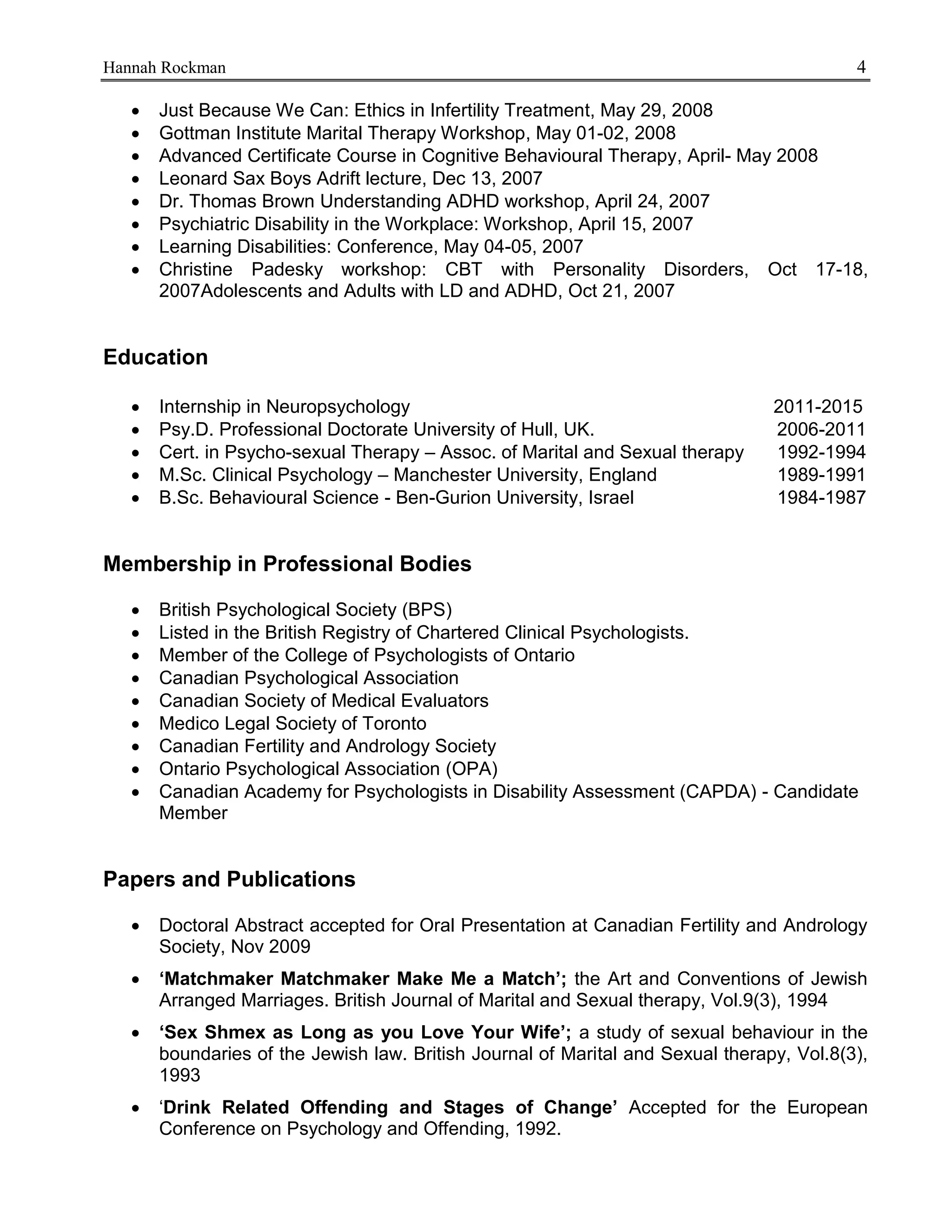 CV_Hannah Rockman_2015 | PDF