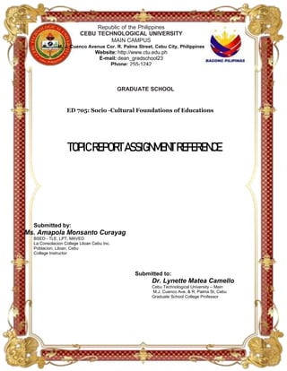 ED 705 socico-cultural foundations of education-Doc lynette.docx