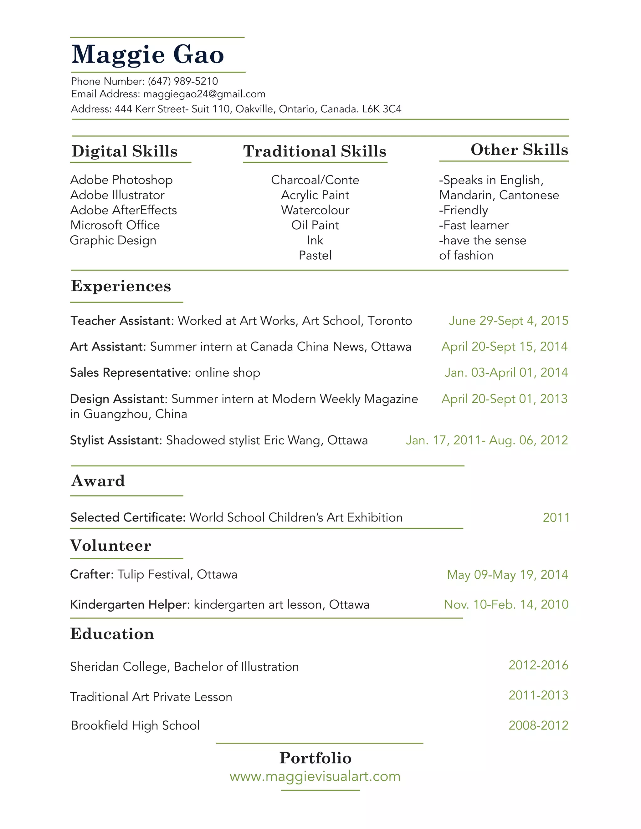 Maggie Gao-Resume | PDF