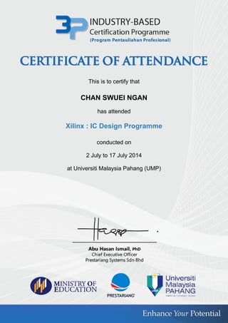 3p Attendance Certificate | PDF