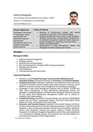 CV of Samrat Dasgupta | PDF