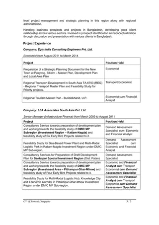 CV of Samrat Dasgupta | PDF