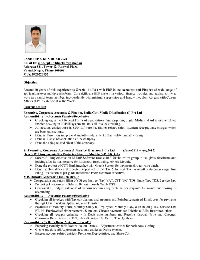 Sandeep Kumbharkar-C.V. | PDF