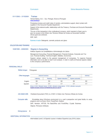 CV-Sonia_Alves-English | PDF