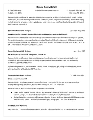 Donald Mitchell | DOCX | Civil Engineering Industry | Industries