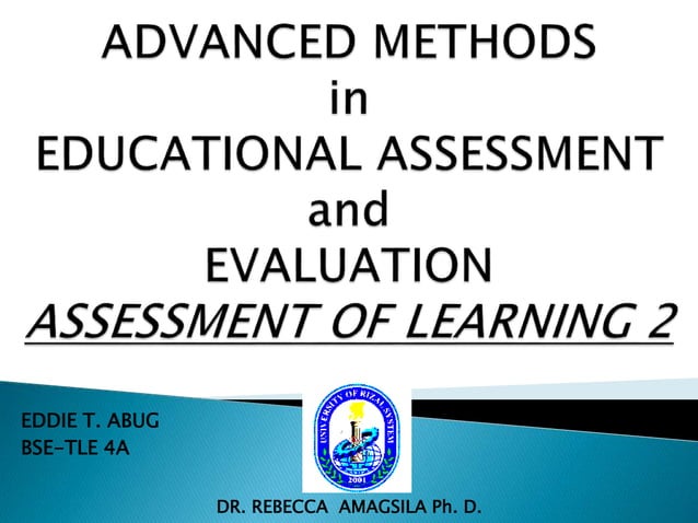 Ed8 Assessment of Learning 2 | PPTX