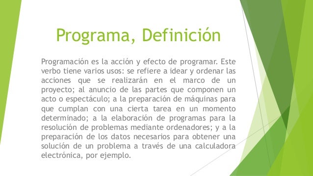 Programa, definición