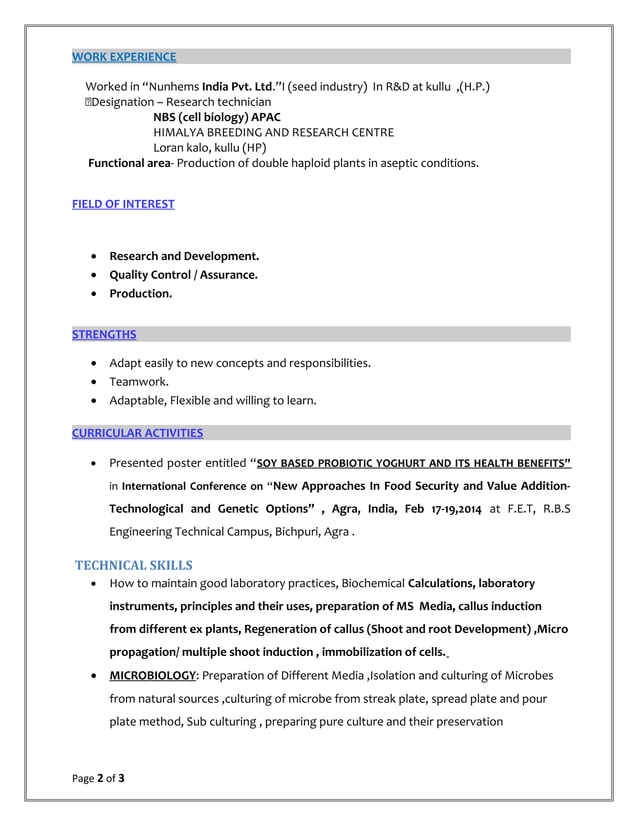 cv (2) (1) | DOC | Biological Sciences | Science
