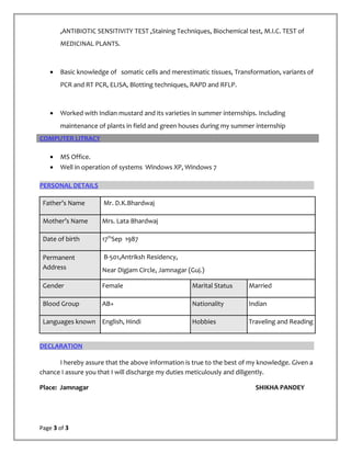 cv (2) (1) | DOC | Biological Sciences | Science