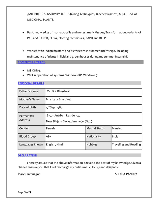 cv (2) (1) | DOC | Biological Sciences | Science