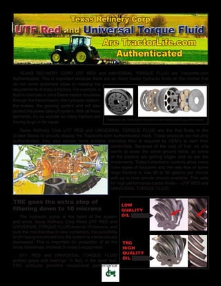Specialty Lubricants For The Farming Community | PDF