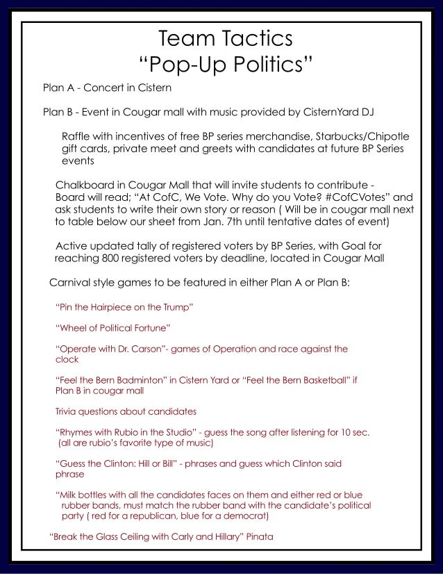 Bully Pulpit Voter Registration Week Pitch Presentation | PDF