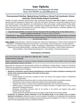 Amy J Opheim Resume | PDF
