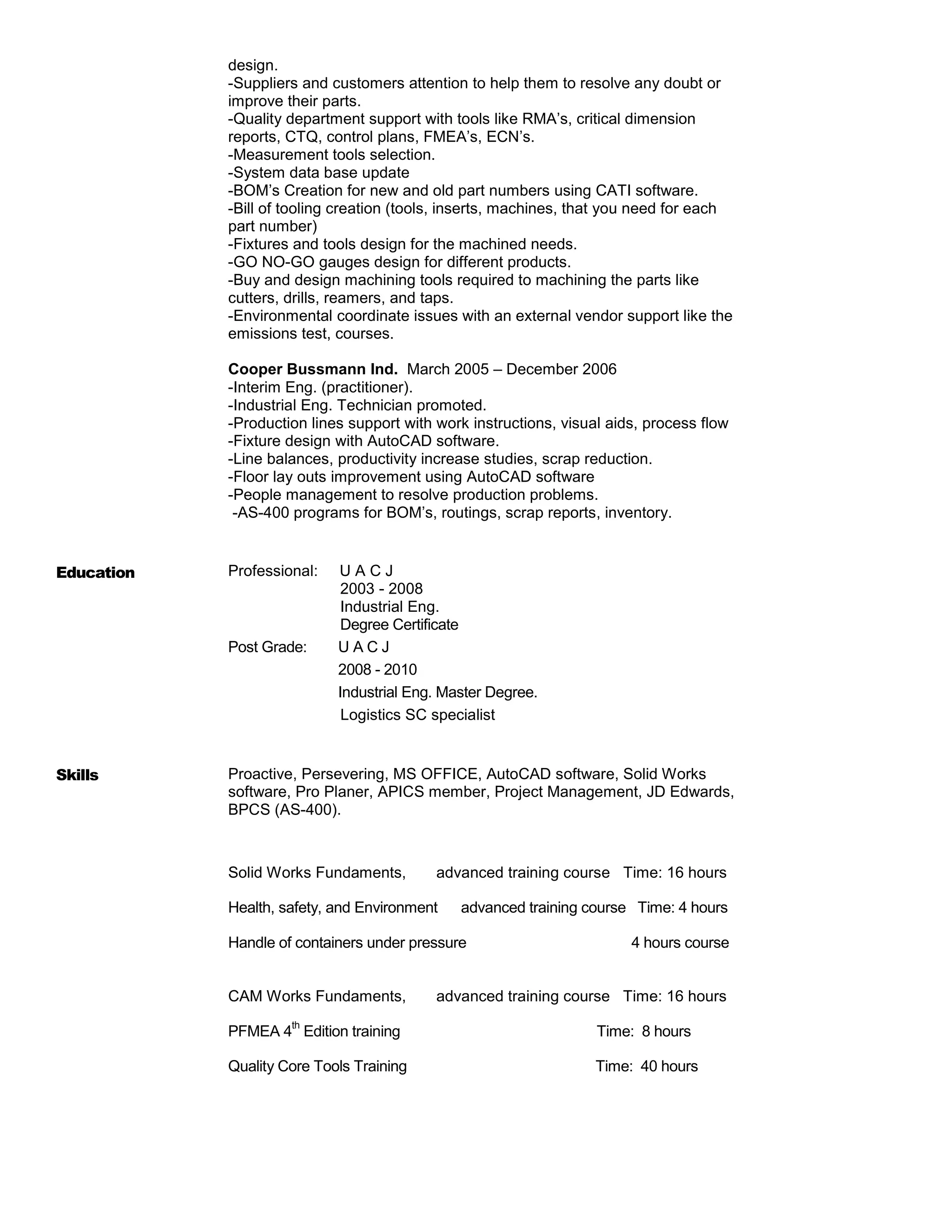 Eng. Arturo Pichardo Resume | PDF