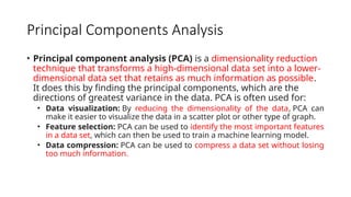 EDAB - Principal Components Analysis and Classification -Module - 5.pptx