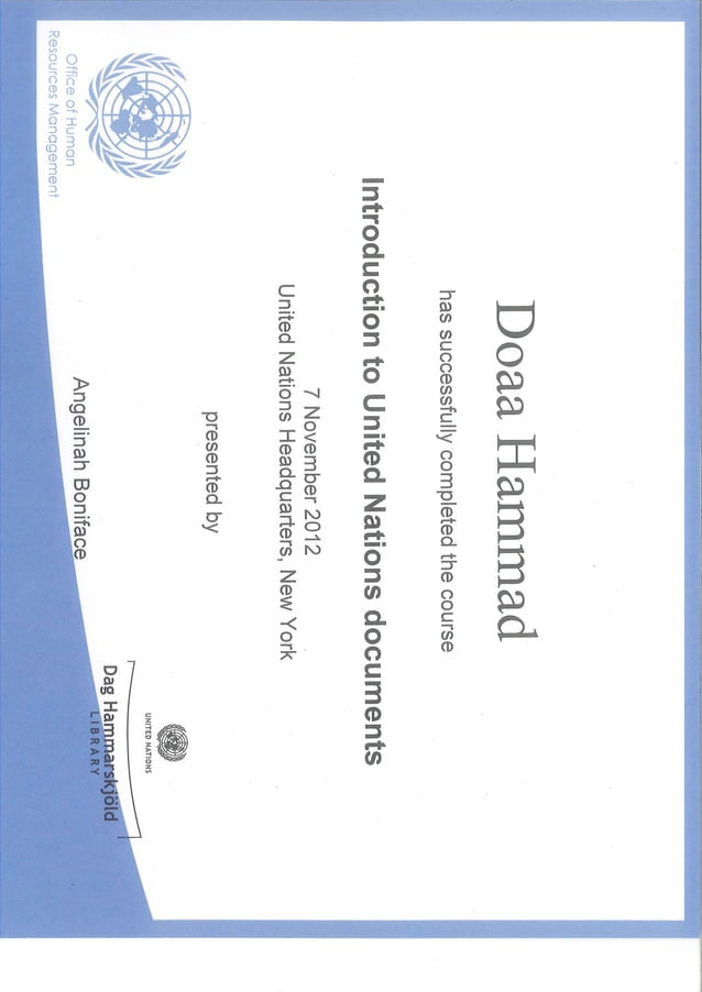 United Nations Certificates | PDF