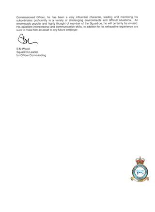 Craig Godbold RAF Testimonial | PDF | Aviation Industry | Industries