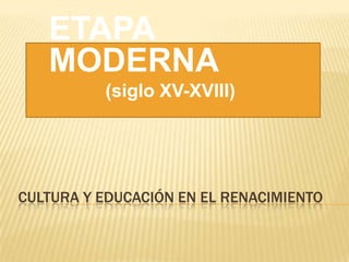 EDAD MODERNA | PPTX