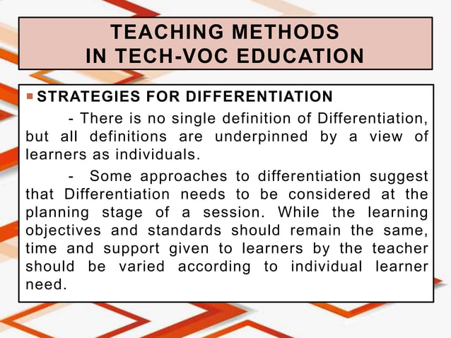 Trends in Methodology and Pedagogy in Tech-Voc Education | PPT