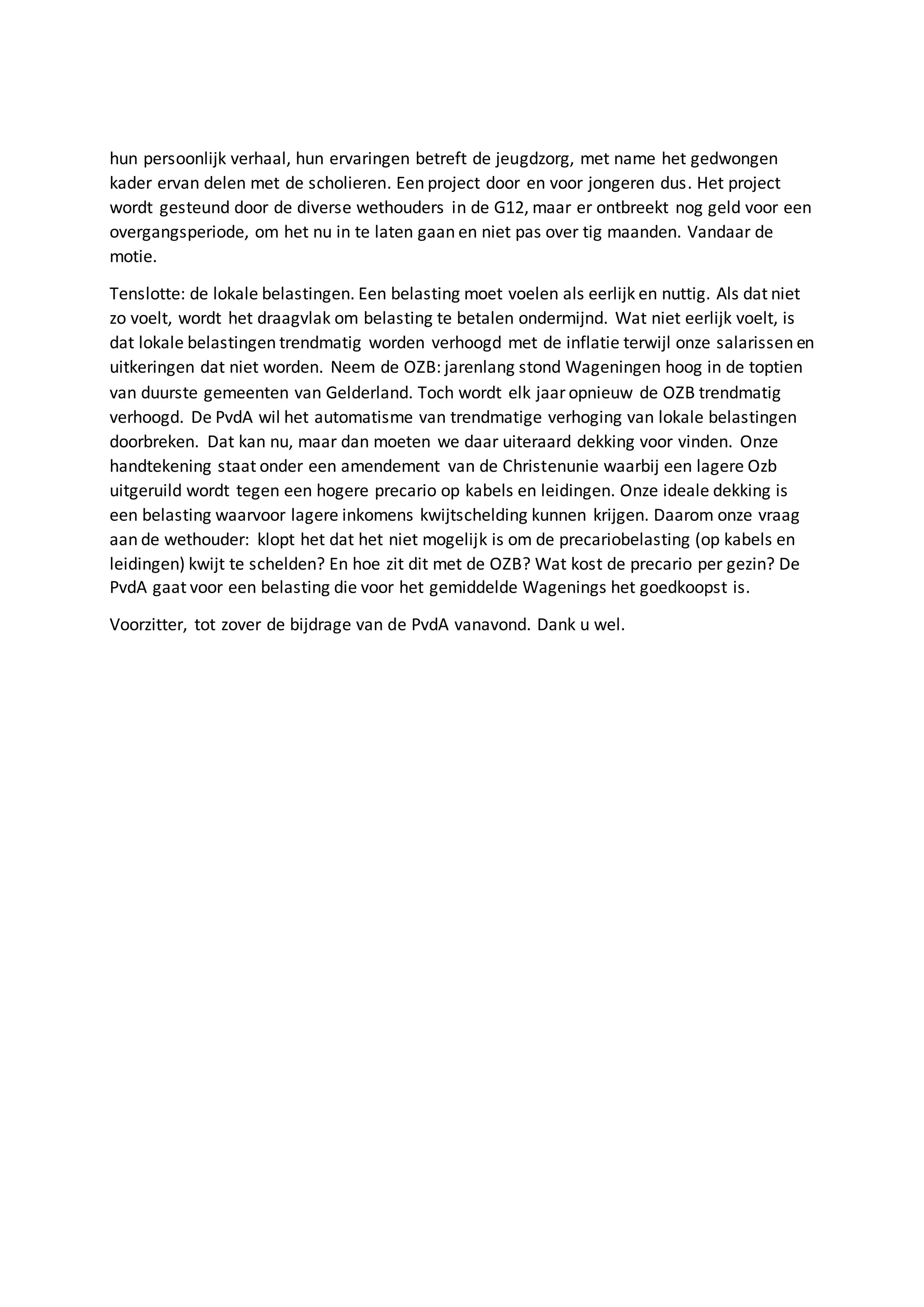 betoog begroting 2015 | DOCX