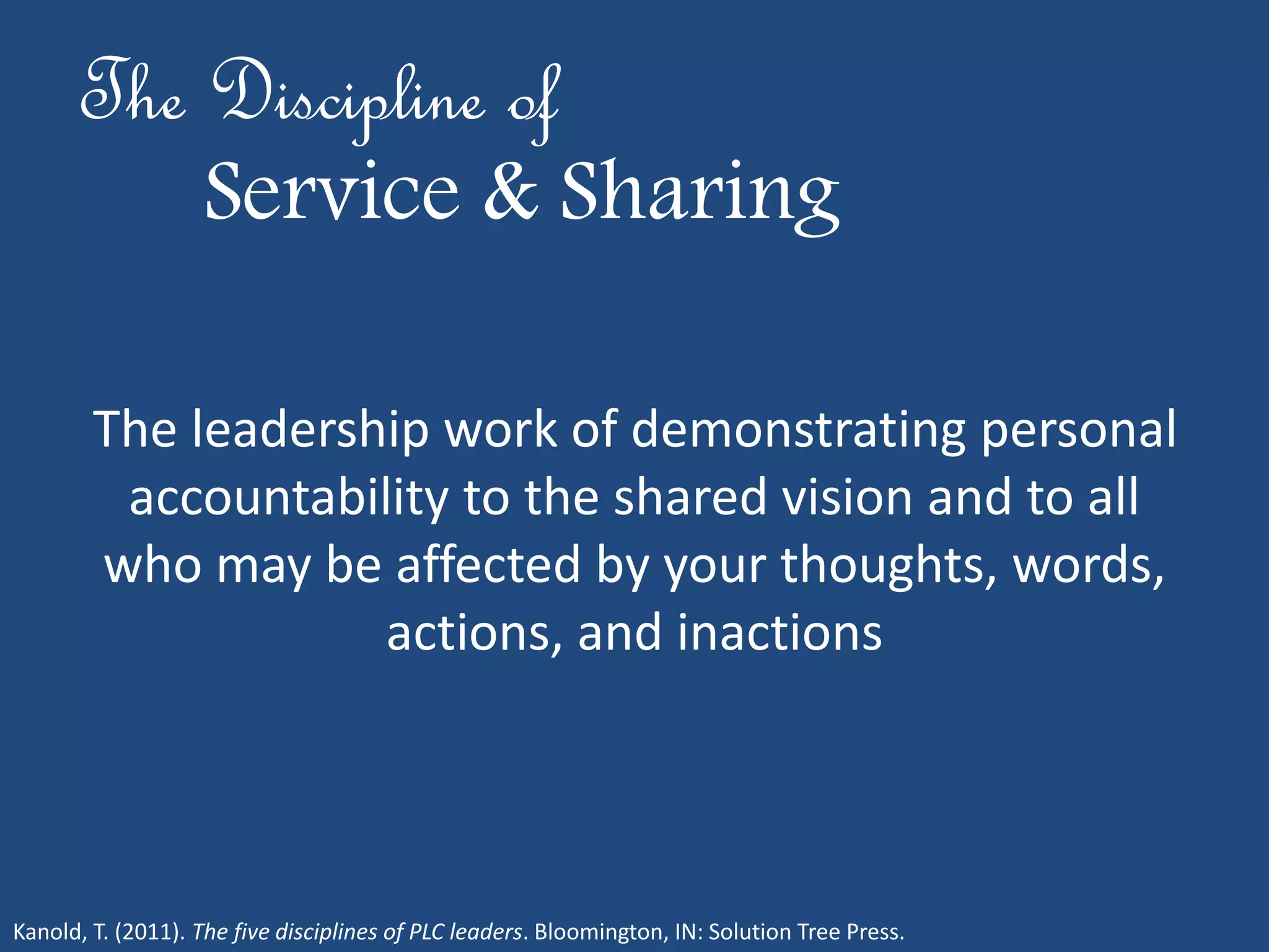 Five Disciplines of PLC Leaders | PPTX